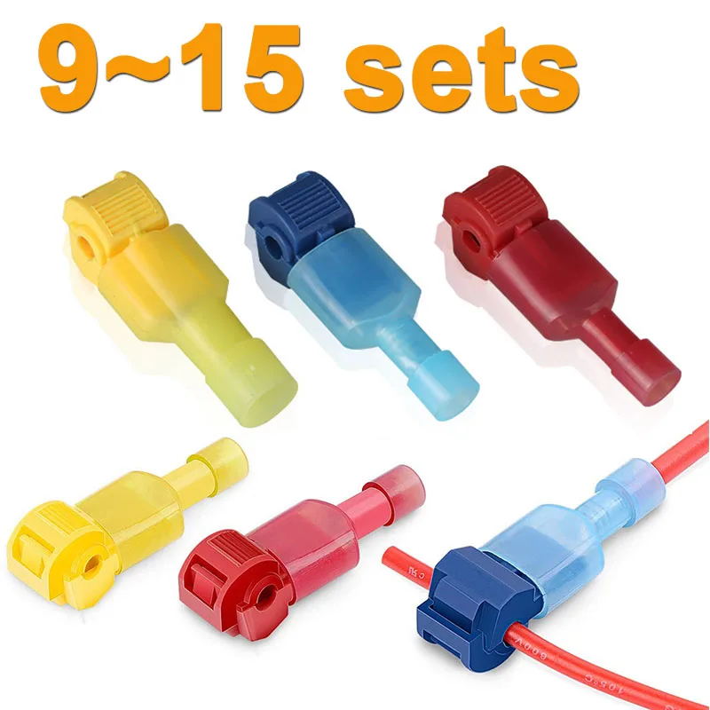18-30Pcs-T-Tap-Connector-Quick-Electrical-Cable-Connector-Snap-Splice ...