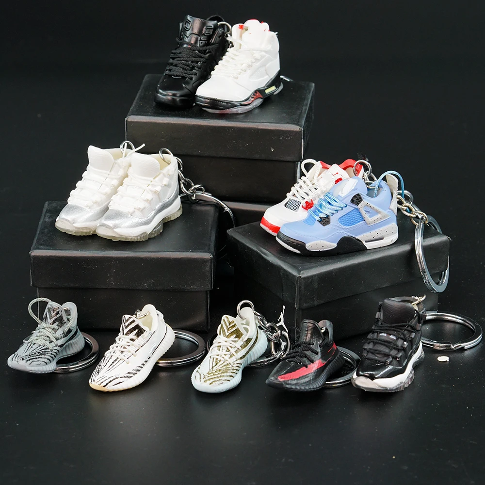 Hot sale Soft Pvc Llaveros 3D Mini Sports sneaker keychain jor dan ...