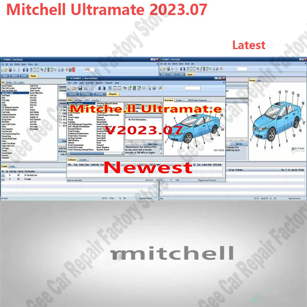 Mitchel Ultramate 2023.07 obd2 scanner Car Maintenance Tool COMPLETE ...