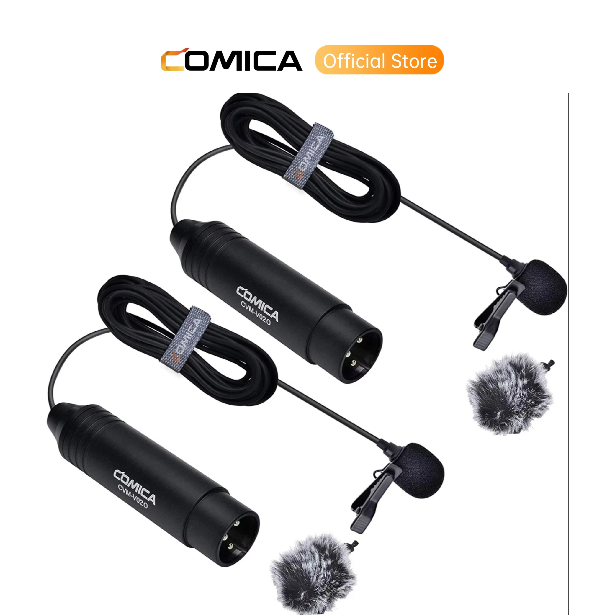 XLR-Lavalier-Microphone-Comica-CVM-V02-Omni-Directional-3-pin-Lapel ...