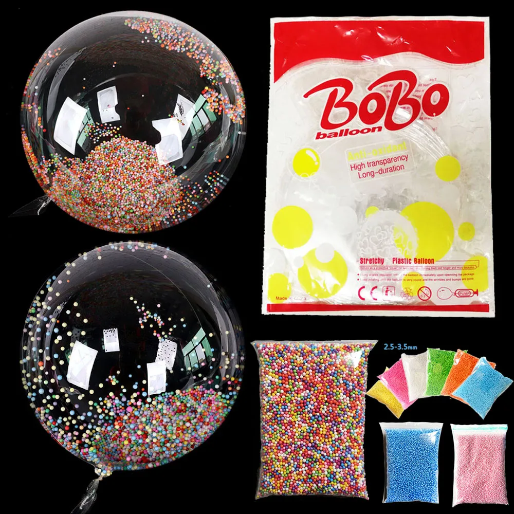10-18-24inch-Transparent-Bobo-Balloon-for-Filling-Foam-Balls-Helium ...