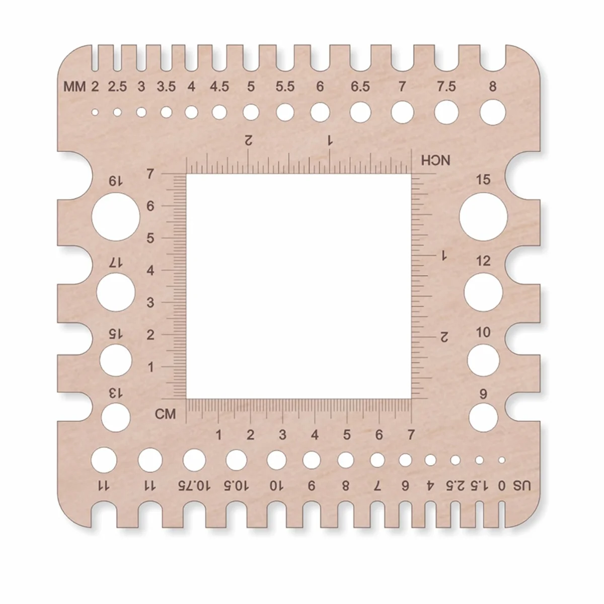 Knitting-Needle-Gauge-Knitting-Gauge-Ruler-Crochet-Hooks-Ruler-Yarn ...