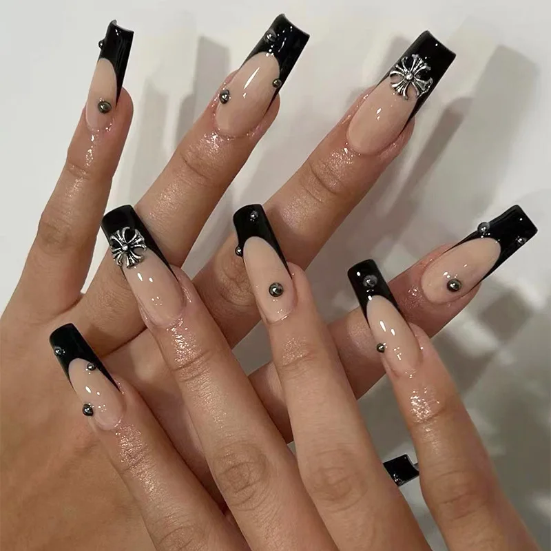 Stiletto Nails With Cross