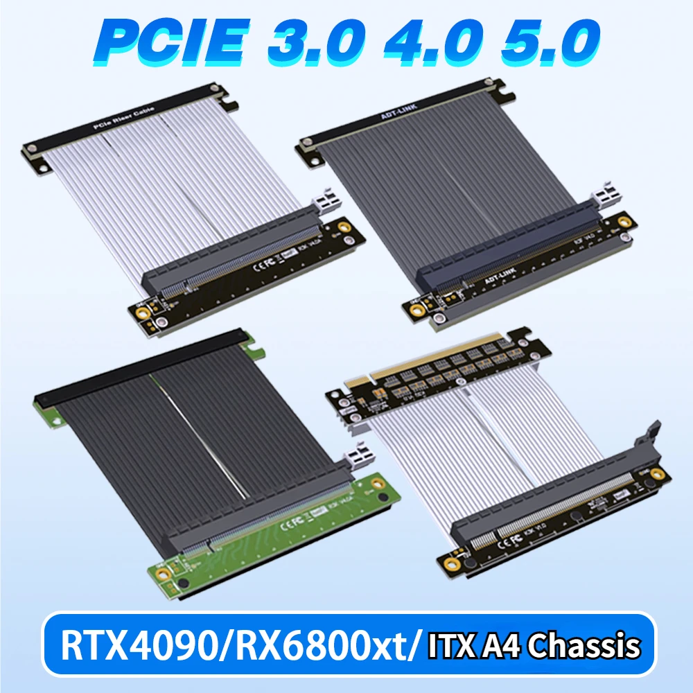 Mini-Chassis-PCIe-4-0-X16-Riser-Cable-Gen4-RTX4090-3090-Graphics-Card ...