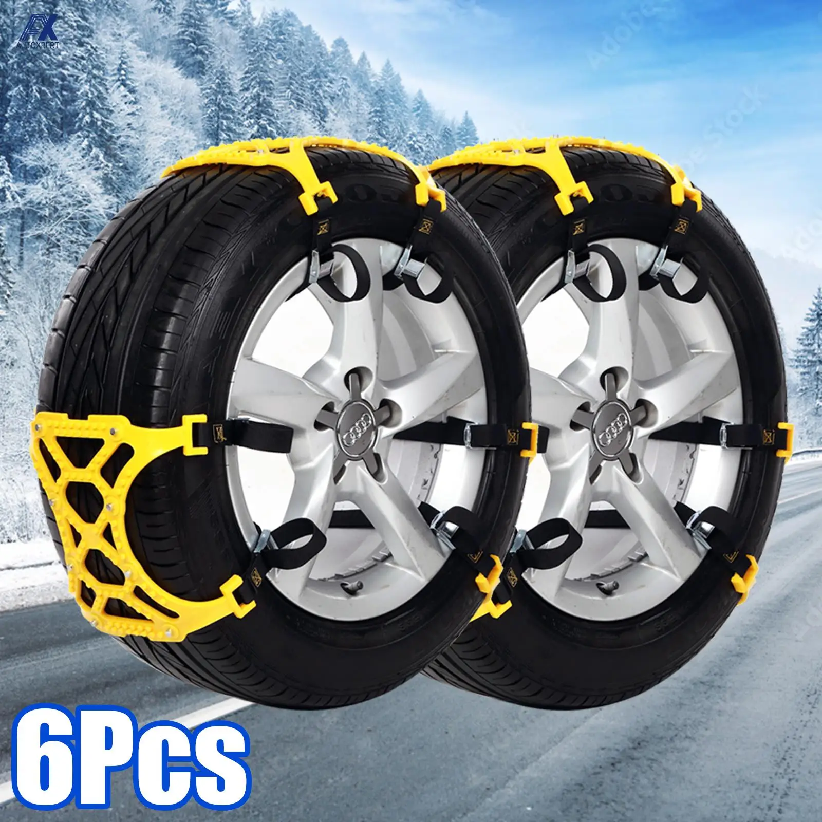 6-Pcs-Snow-Tire-Chain-For-Car-Truck-Suv-Anti-Skid-Emergency-Tyre-Chain ...