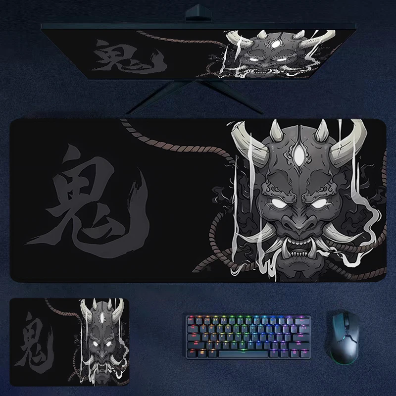 Rubber-Mousepad-Japanese-Samurai-Mouse-Pad-Ghost-Mask-Gaming-Keyboard ...