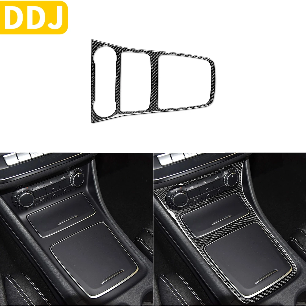 Carbon Fiber Interior Auto Central Storage Box Surround Trim Sticker ...