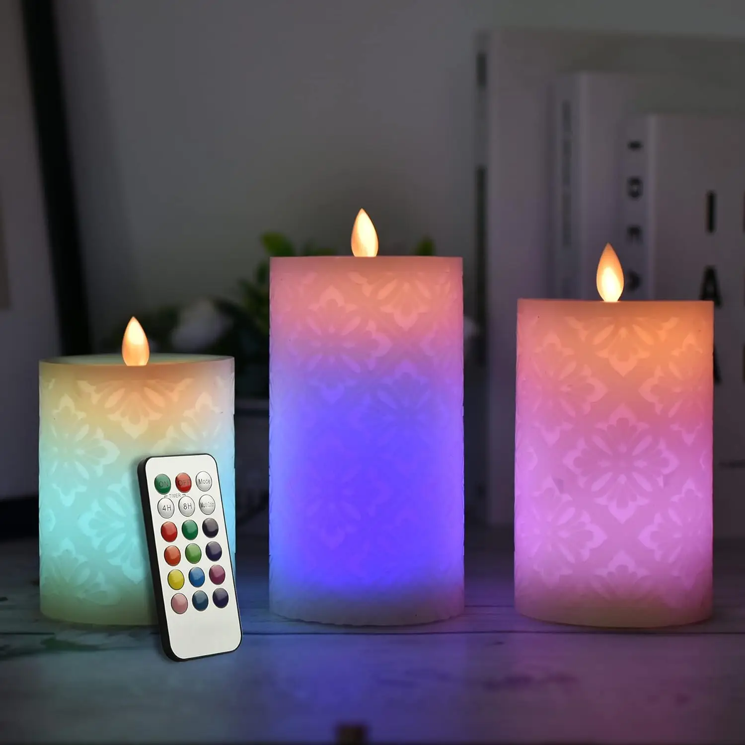 Color-Changing-LED-Candle-Carved-3D-Moroccan-Designs-Paraffin-candles ...