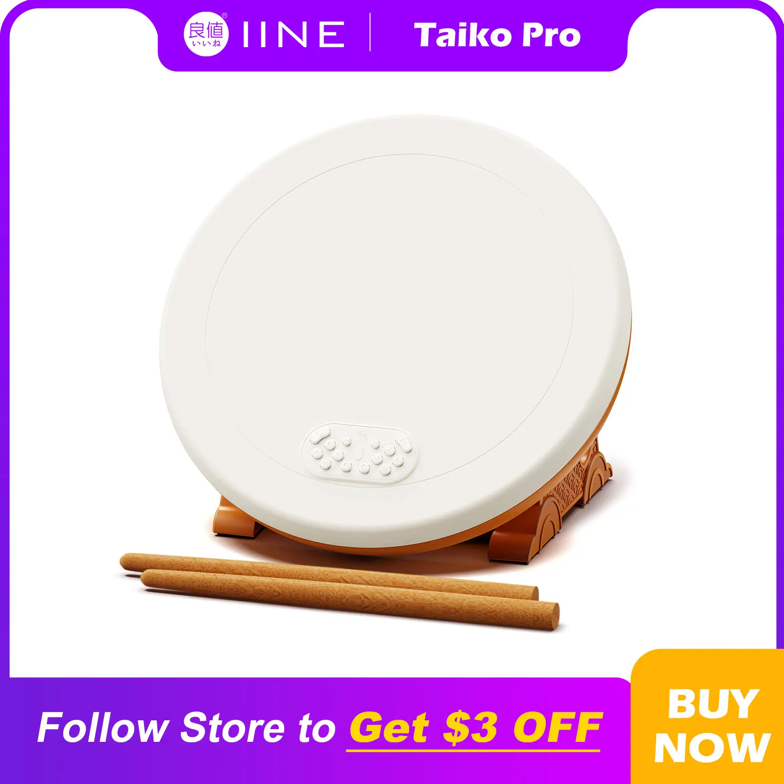 IINE-Taiko-Drum-Controller-Pro-max-Compatible-With-Nintendo-Switch-PS4 ...