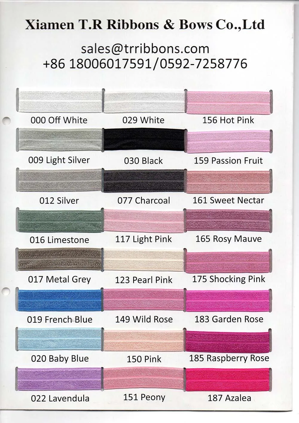 Pearl Pink Color Chart