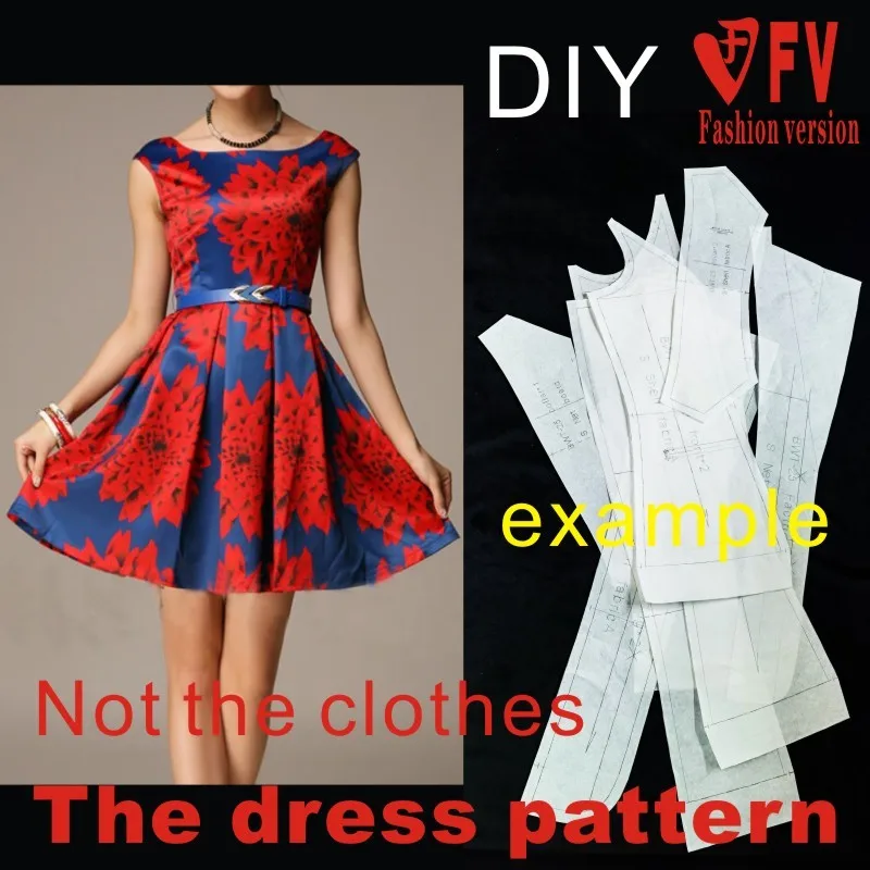 The dress Dresses Sewing Pattern cutting drawing BLQ 30|dress up ...