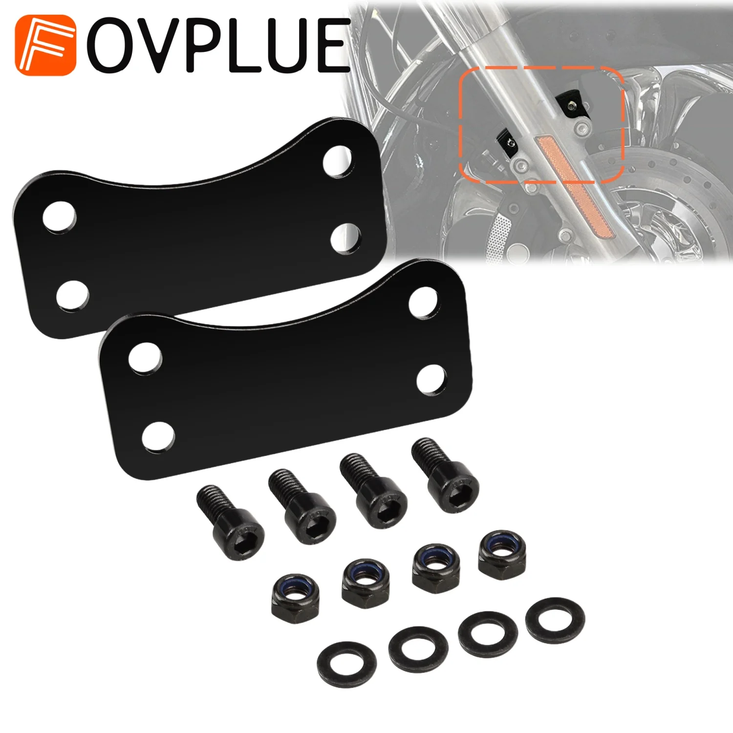 21" Motorcycle Front Wheel Fender Risers Lift Brackets Kit For Harley ...