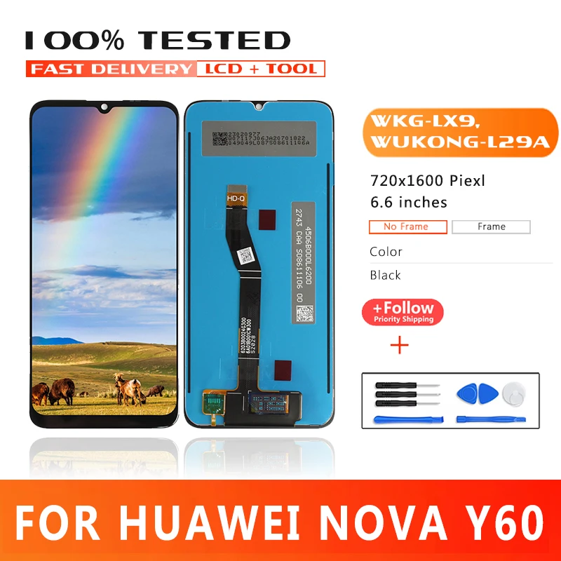 6.6 inch Premium Quality LCD For Huawei nova y60 Display Touch screen replacement Digitizer ...