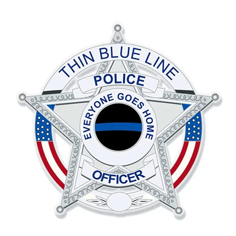 Cool Police Swat Decal Thin Blue Line Stickers Sunscreen Waterproof ...