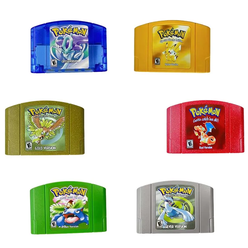 N64-USA-Version-64-Bit-Console-Video-Games-Cartridge-Pokemon-Series ...