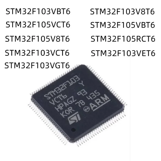 2piece-100-New-STM32F103VCT6-STM32F103VET6-STM32F103VBT6-STM32F103V8T6-STM32F105V8T6 ...