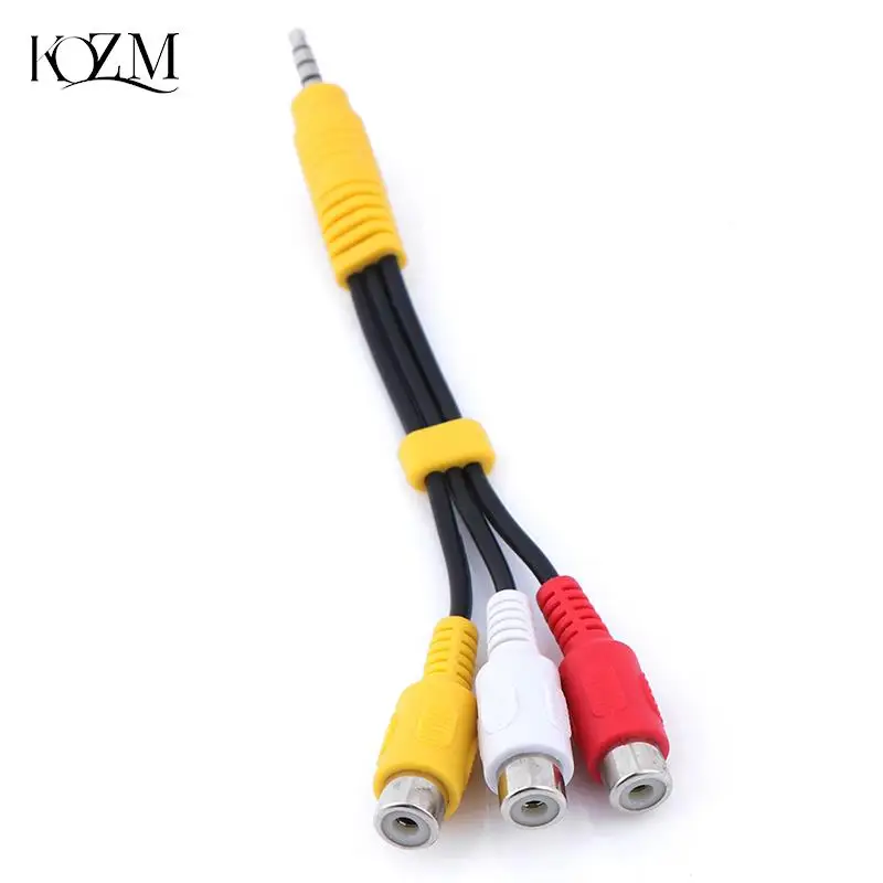 1pcs-3-5mm-Aux-Male-Stereo-to-3-RCA-Female-Audio-Video-AV-Adapter-Cable ...