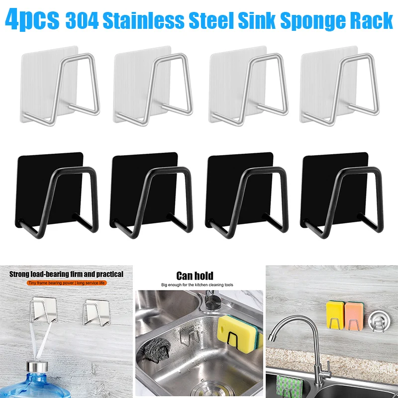 Sink-Sponge-Rack-Sponge-Storage-Shelf-Drain-Holder-304-Stainless-Steel ...
