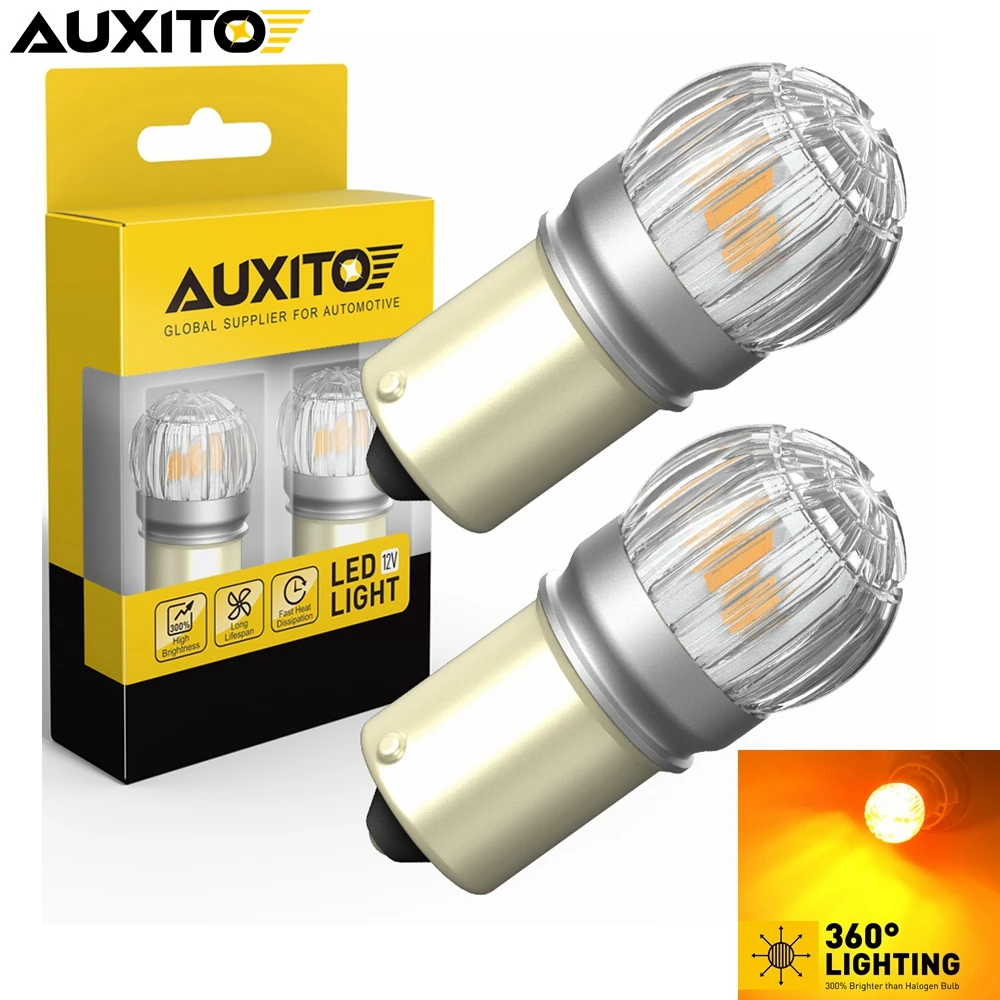 AUXITO 1156 BA15S P21W PY21W 7443 W21W LED Bulbs Super Bright P21/5W ...