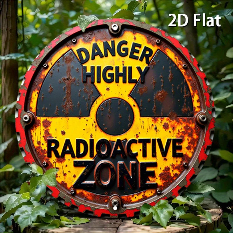 1 piece of highly radioactive warning sign, suitable for home, garage ...