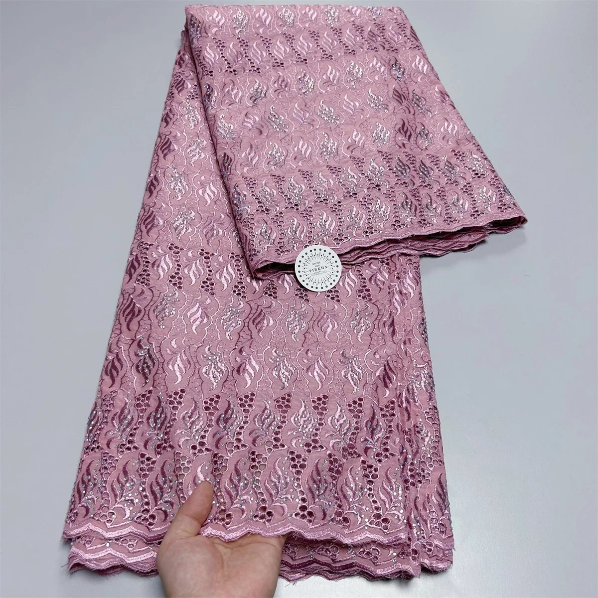 2024-African-Dry-Lace-Fabric-100-Cotton-Swiss-Voile-Lace-with-Stones ...