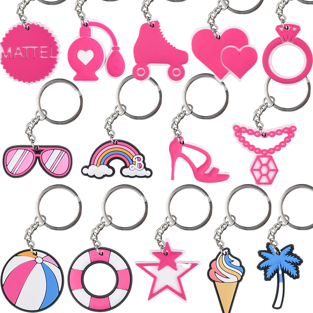 Pop-2024-Pink-Lipstick-Necklace-Hawaii-Keychains-Girls-High-Heel ...