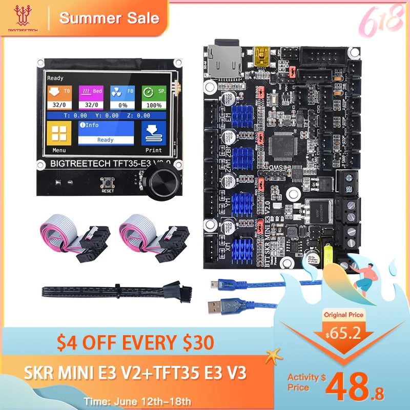 Bigtreetech Skr Mini E3 V2 Control Board Tmc2209 Uart+tft35 E3 Touch ...