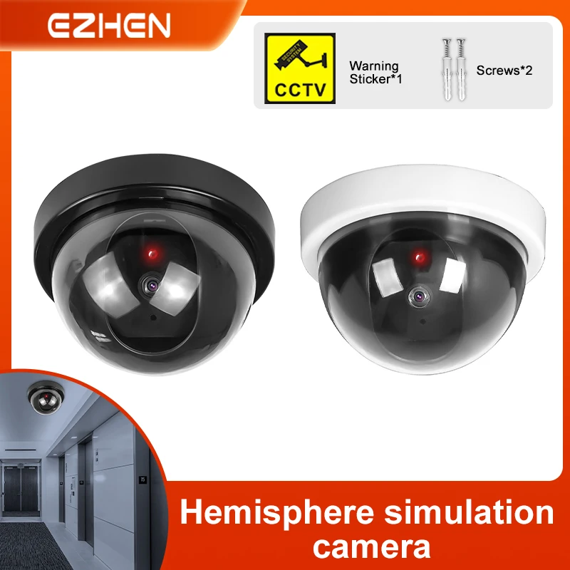 1PC-Dummy-Fake-Security-CCTV-Dome-Camera-with-Flashing-Red-LED-Light ...