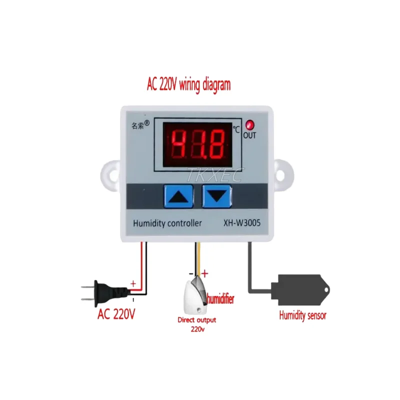AC 220V Digital Humidity Controller instrument Humidity control Switch ...