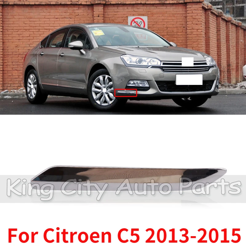CAPQX For Citroen C5 C 5 2013 2014 2015 Car Chrome Front Rear Bumper ...