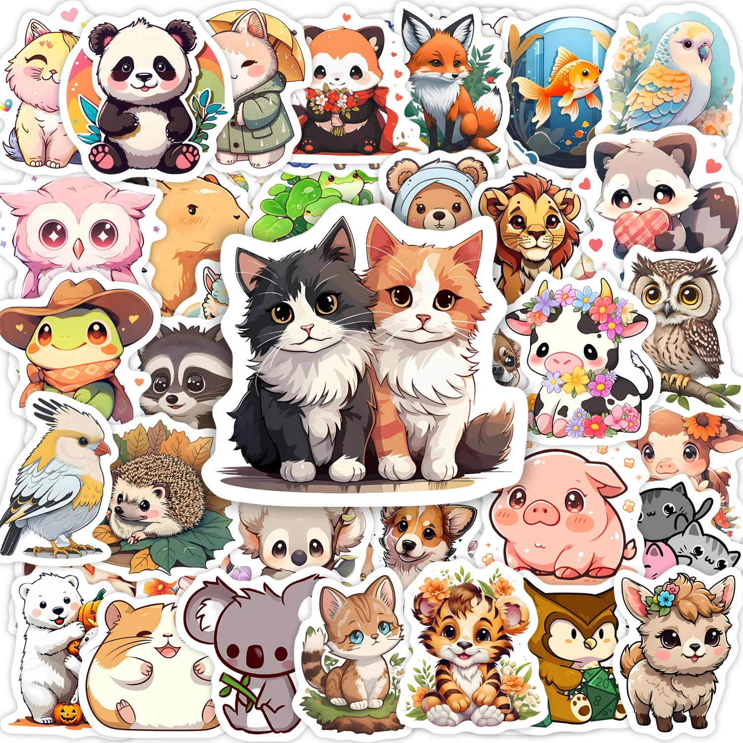Pegatinas-de-animales-Kawaii-para-ni-os-Linda-mascota-cachorro-gatito ...