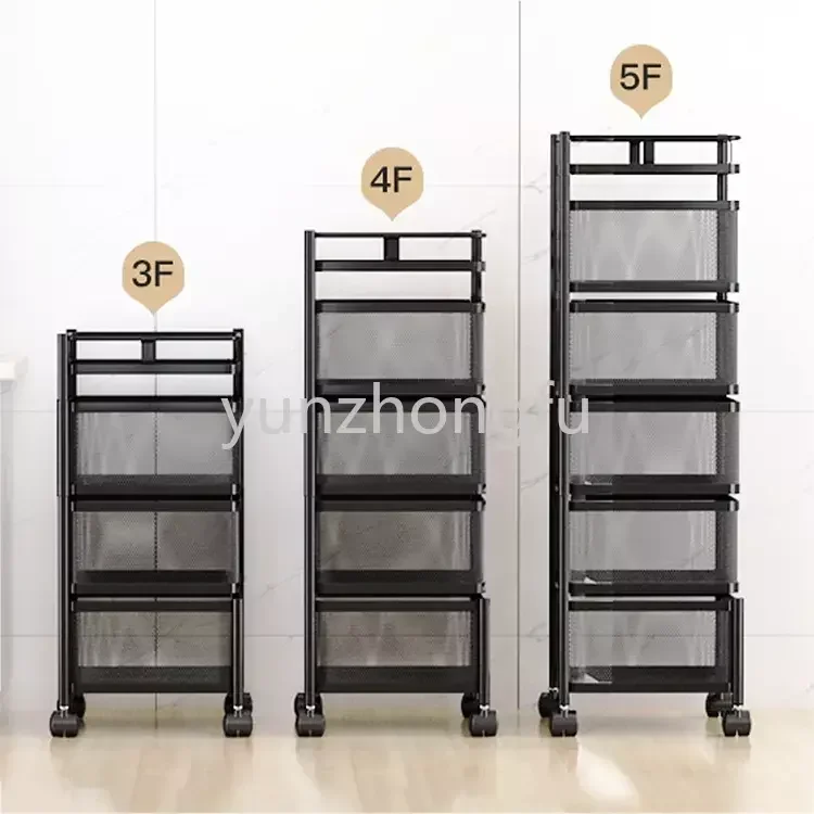Storage-Rotatable-Shelf-3-4-5-Layer-Rotating-Practical-Trolley-Kitchen ...