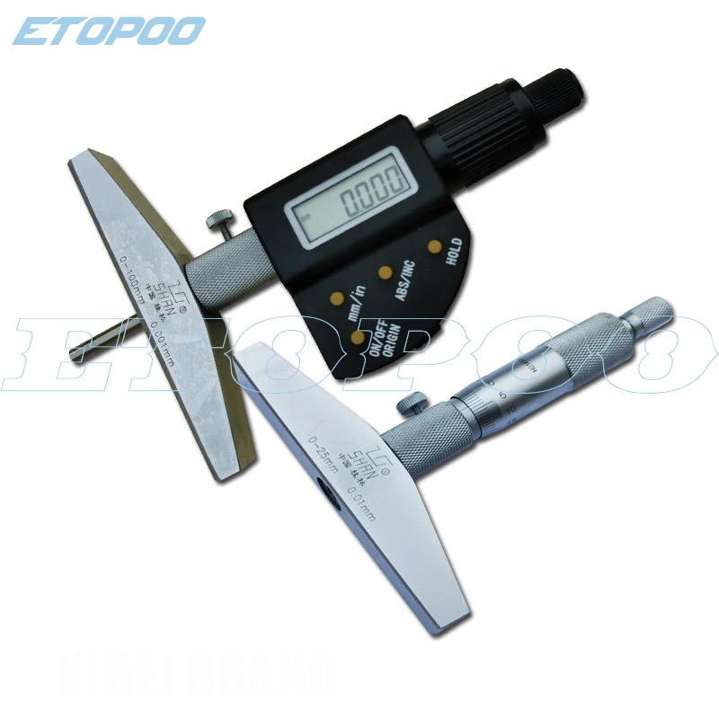 25mm-50mm-100mm-0-150mm-digital-depth-micrometer-0-001mm-Electronic ...