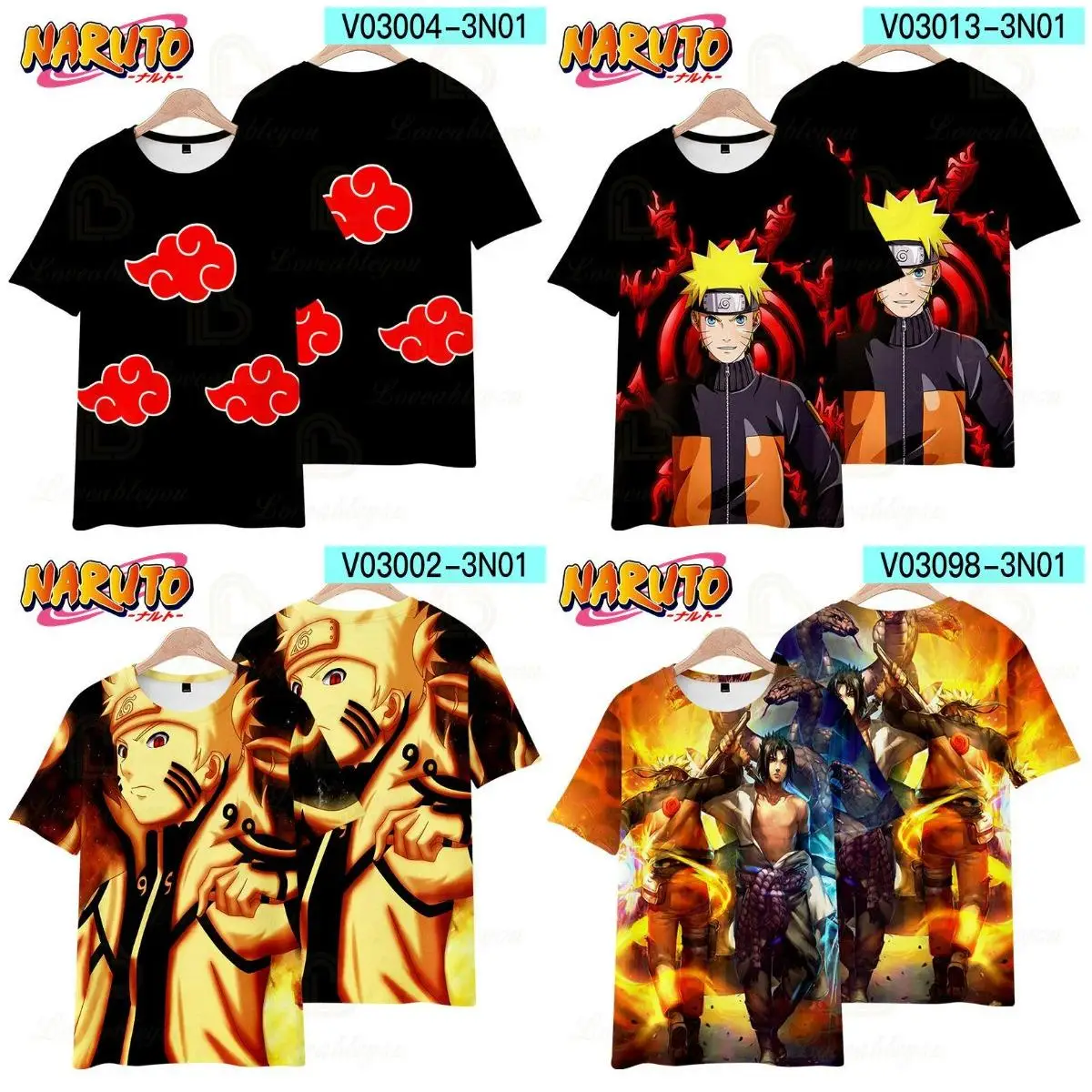 Camiseta de Naruto para niños, figuras de Anime, Uzumaki, Kakashi ...