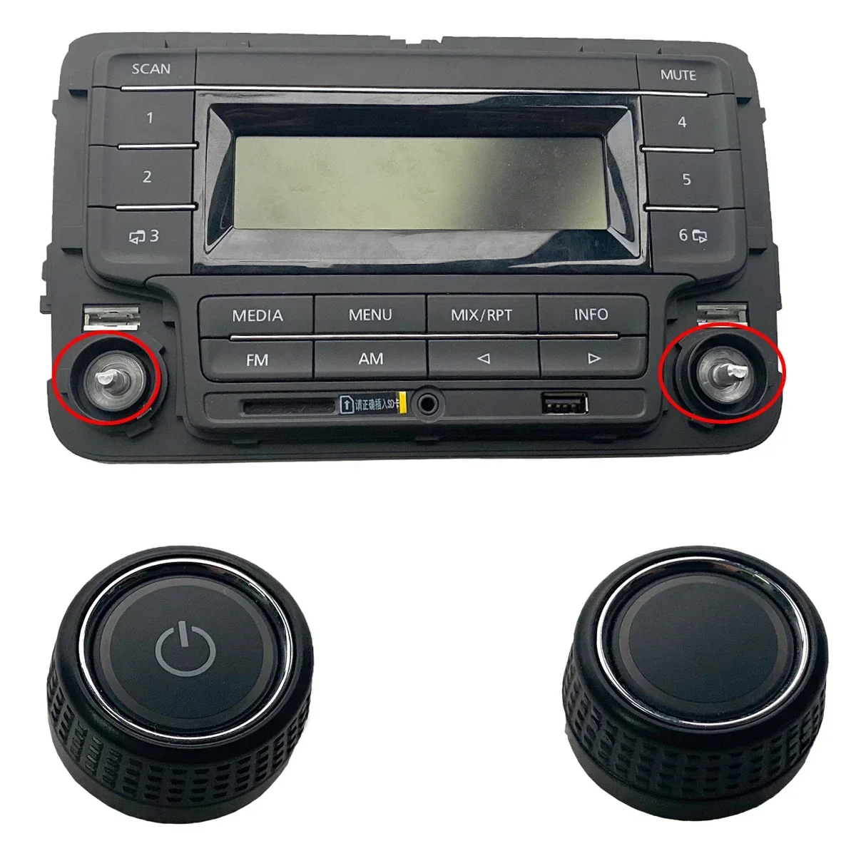 New-Interior-RCD-Radio-CD-GPS-Navigation-Carplay-Screen-Switch-Volume ...