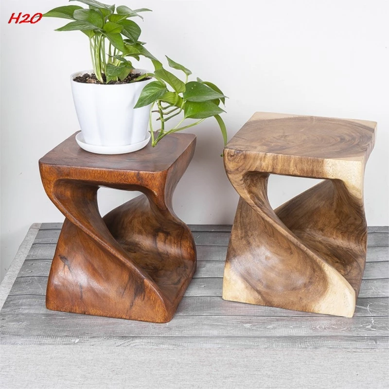H2O-Entrance-Hall-Shoe-Wearing-Stool-Creative-Wooden-Low-Stool-Solid ...