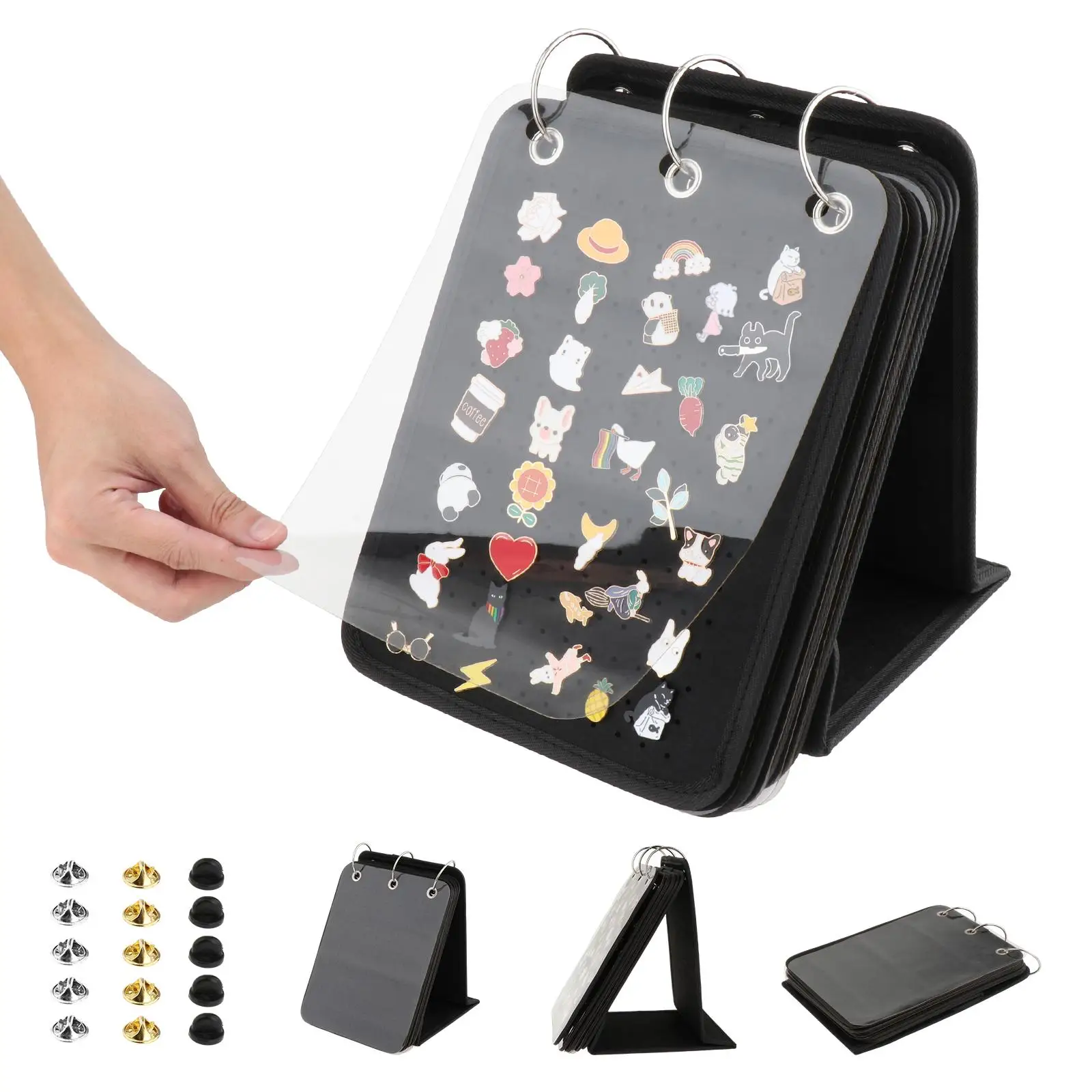 Pins Collection Storage Calendar Stand Jewelry Organizer Book Brooch ...