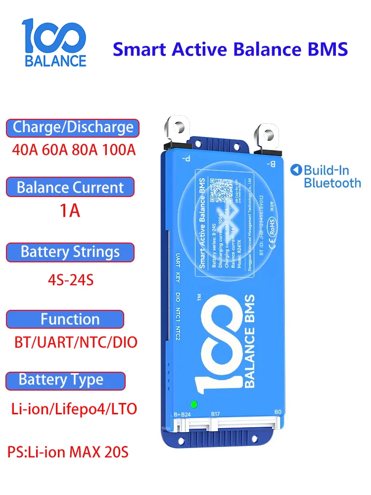 100BALANCE100A-BMS-8-24s-inteligente-bms-BT-1A-Balance-Active-rs485-BMS ...