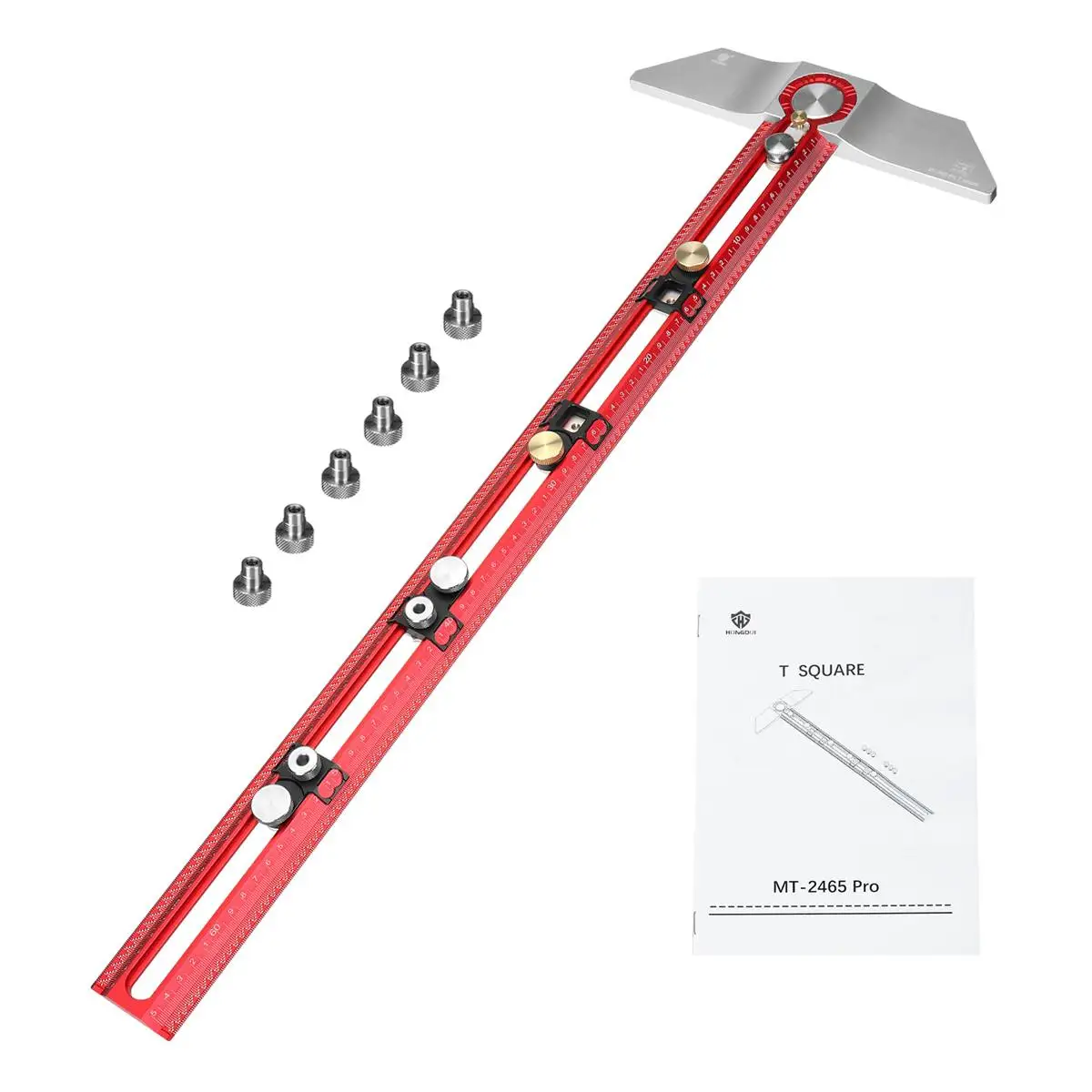 HONGDUI-MT-2465-Pro-Woodworking-Scriber-Hooked-On-Wood-Marking-T-Square ...