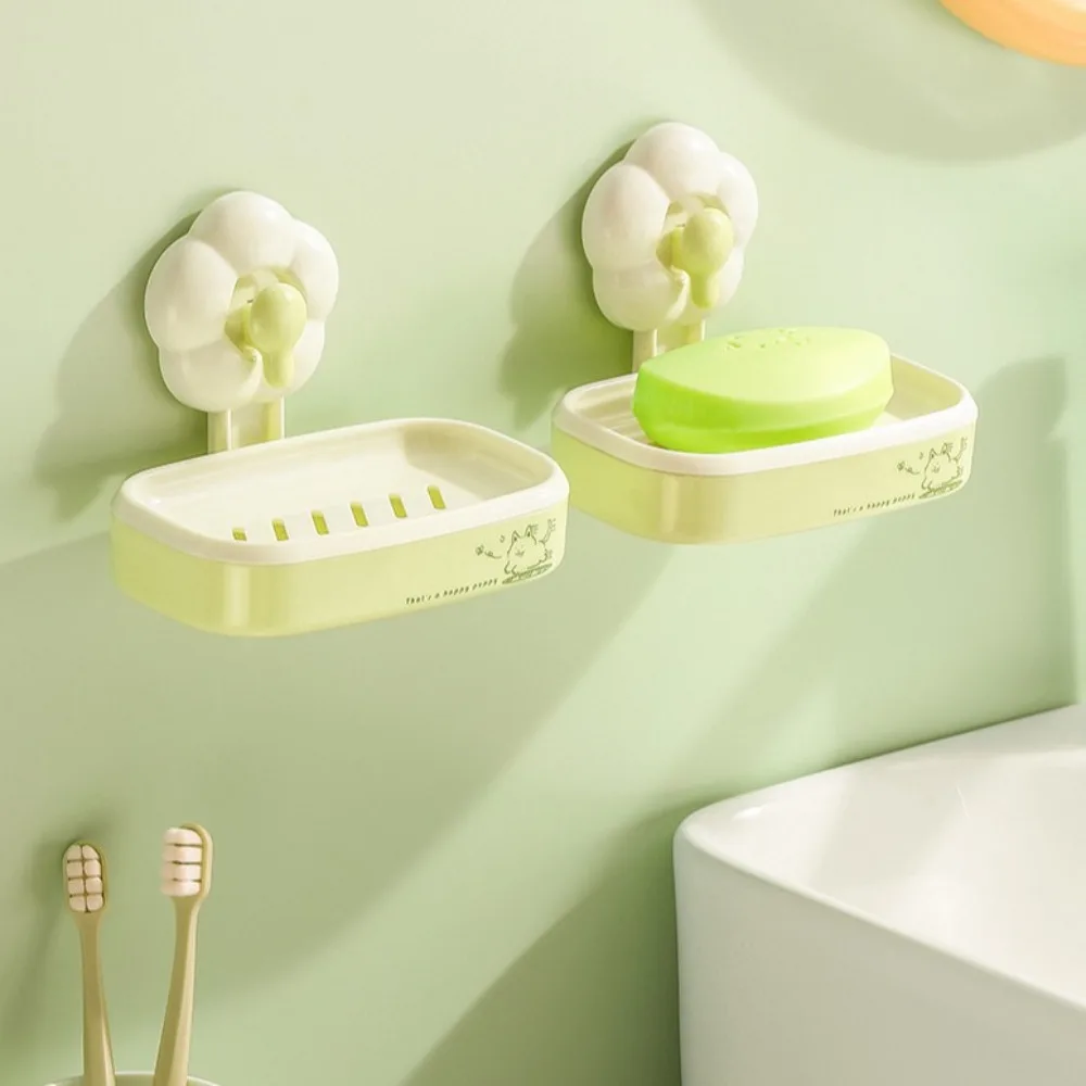 flower-Shape-sucker-Suction-Cup-Soap-Box-No-Drilling-Self-Adhesive ...