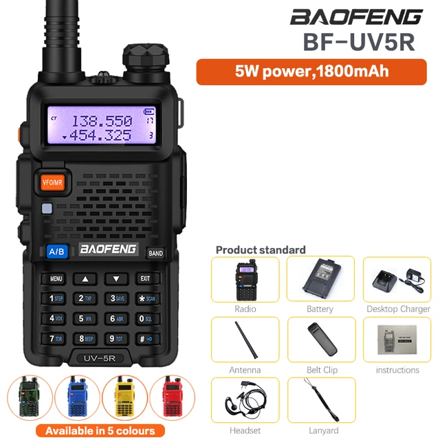 Optional 5W 8W Baofeng UV-5R Walkie Talkie 10 km Baofeng uv5r walkie-talkie hunting Radio uv 5r ...