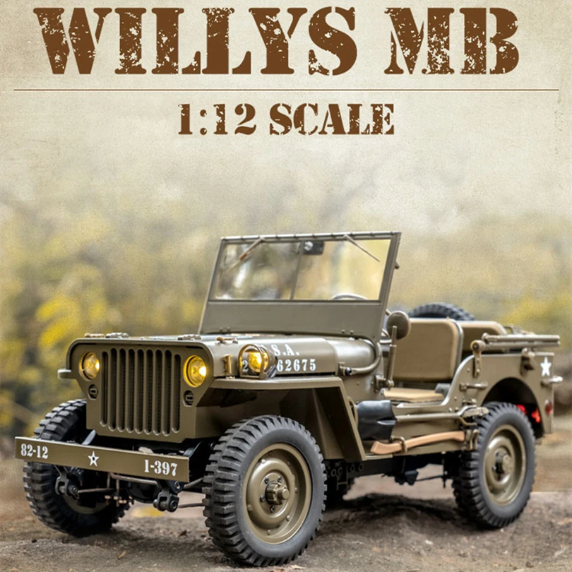 Fms Rc Car 1/12 1941 Mb Scaler Willys Jeep 2.4g 4wd Rtr Crawler ...