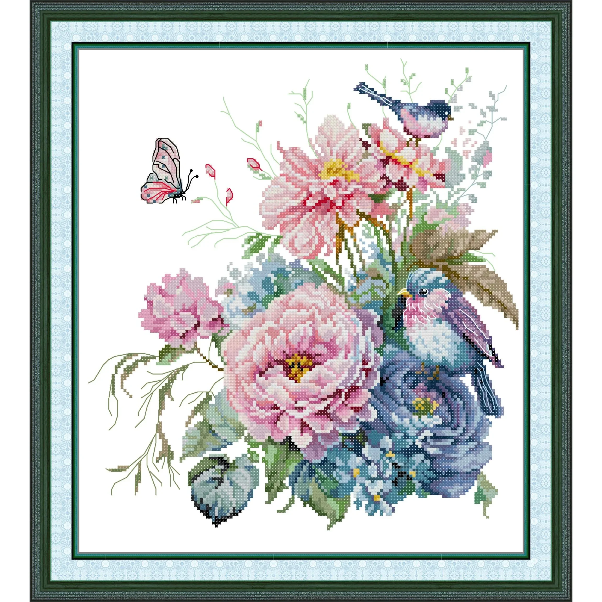 Joy Sunday Pre-printed Cross Stitch Kit Easy Pattern Aida Stamped ...