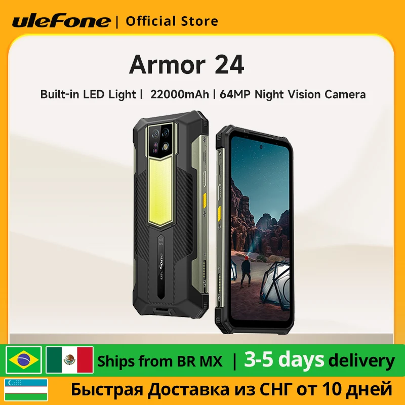 Ulefone-tel-fono-inteligente-Armor-24-celular-resistente-de-22000mAh-24GB-256GB-Android-64MP ...