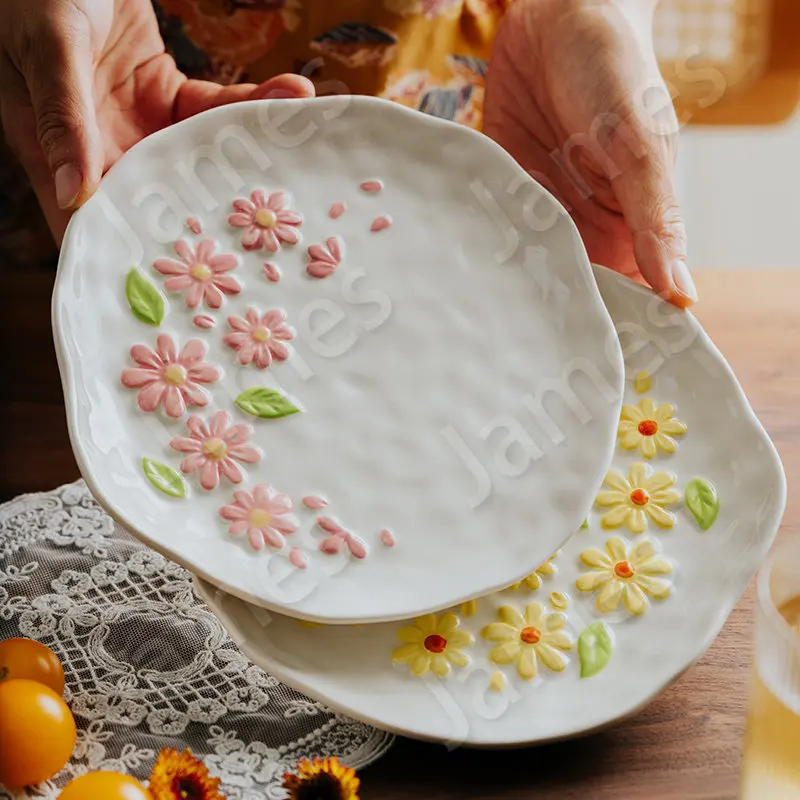 Irregular-Style-Dinner-Plate-Relief-Style-Dinner-Plate-Creativity ...