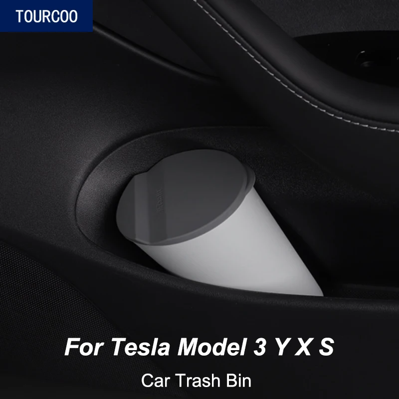 For Tesla Model 3 Y X S Door Trash Bin Center Console Trash Can Car ...