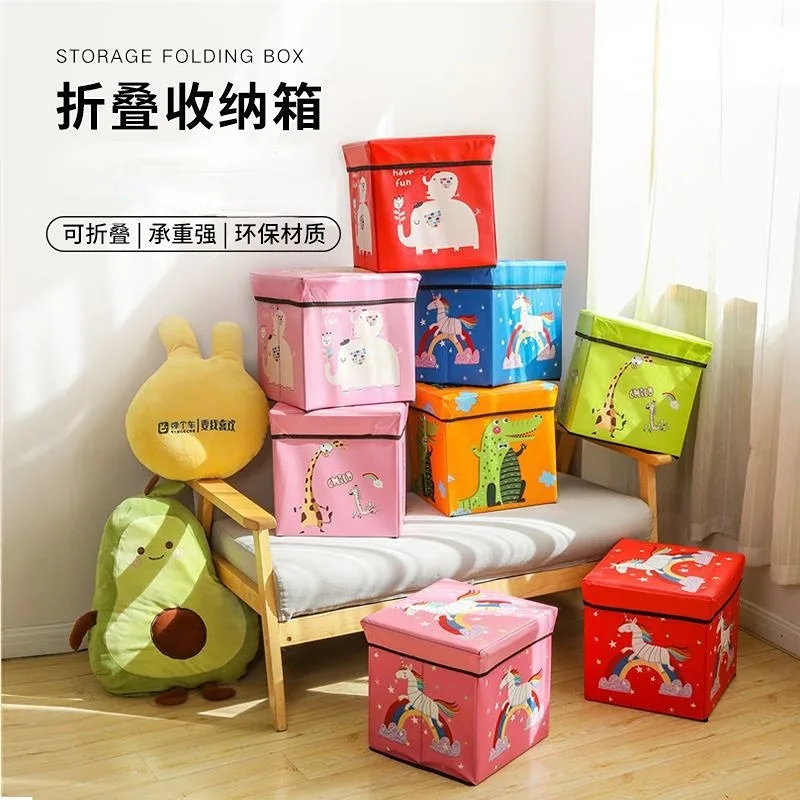 Cartoon-Foldable-Storage-Box-for-Kids-Square-Toy-Organizer-Household ...