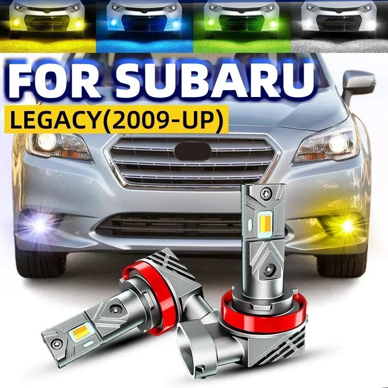 2pcs Car LED Front Fog Lights Bulbs Dual Colors Switchback White Yellow ...