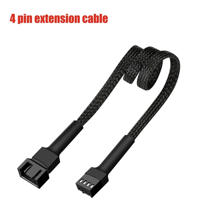 4 Pin PWM Fan Extension Power Cable Connector Case Male to Female for ...