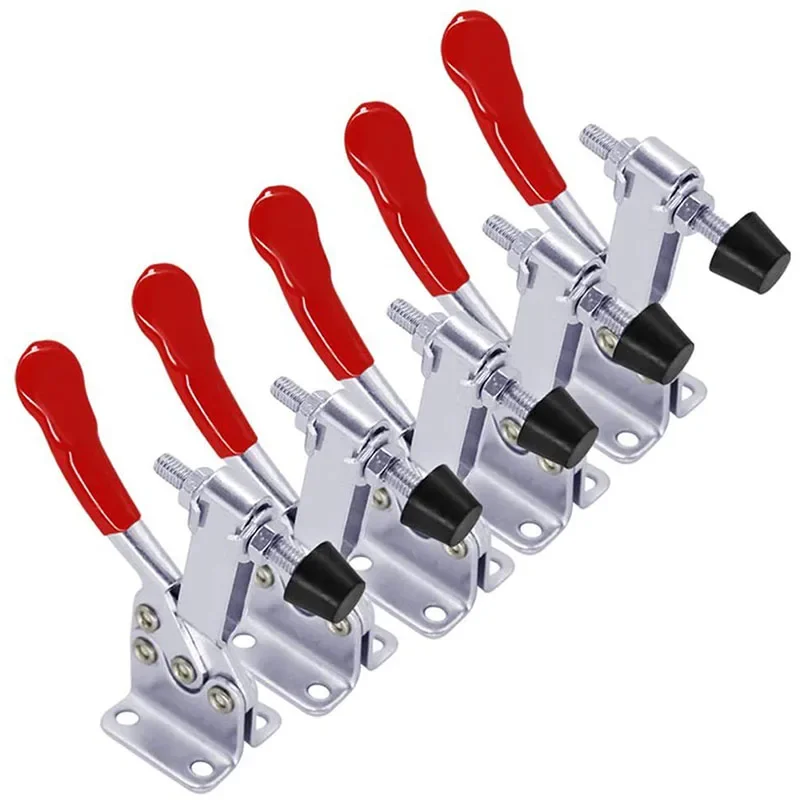 4pcs-set-Hand-Tool-Adjustable-Toggle-Clamp-201A-Antislip-Red-Horizontal ...